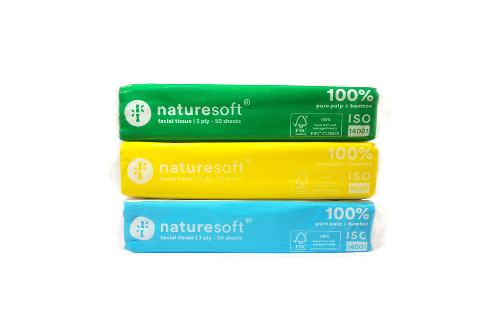 Naturesoft 100% bamboo + pure pulp Travel Pack Tissue - 3 Ply – Scanpap Asia Pacific