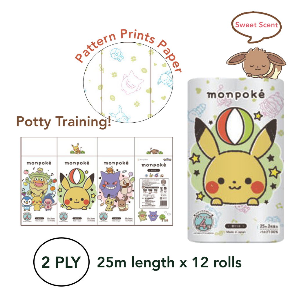 Monpoké 2-Ply Toilet Paper | Japan Import, Fun Pokémon Print – Scanpap ...